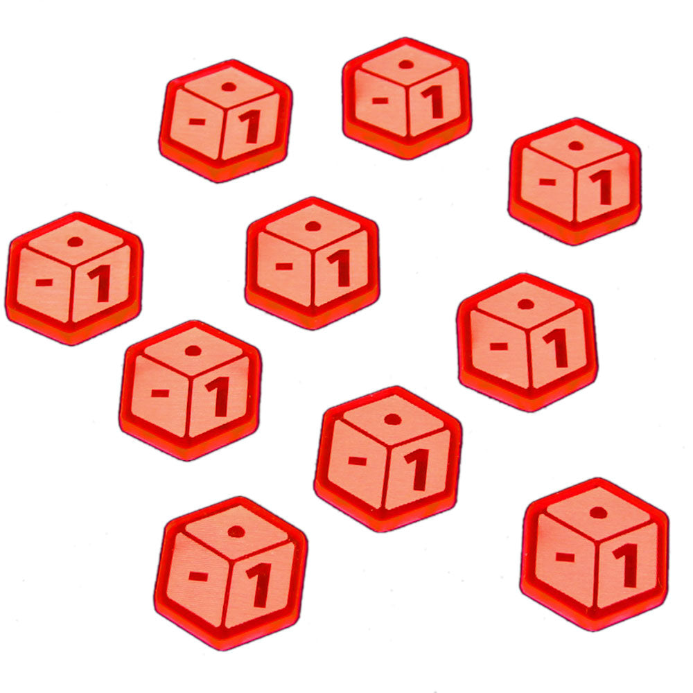 Minus One Tokens Fluorescent Pink 10