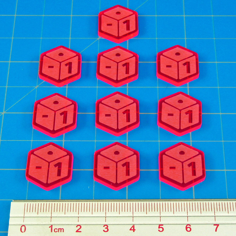 Minus One Tokens Fluorescent Pink 10