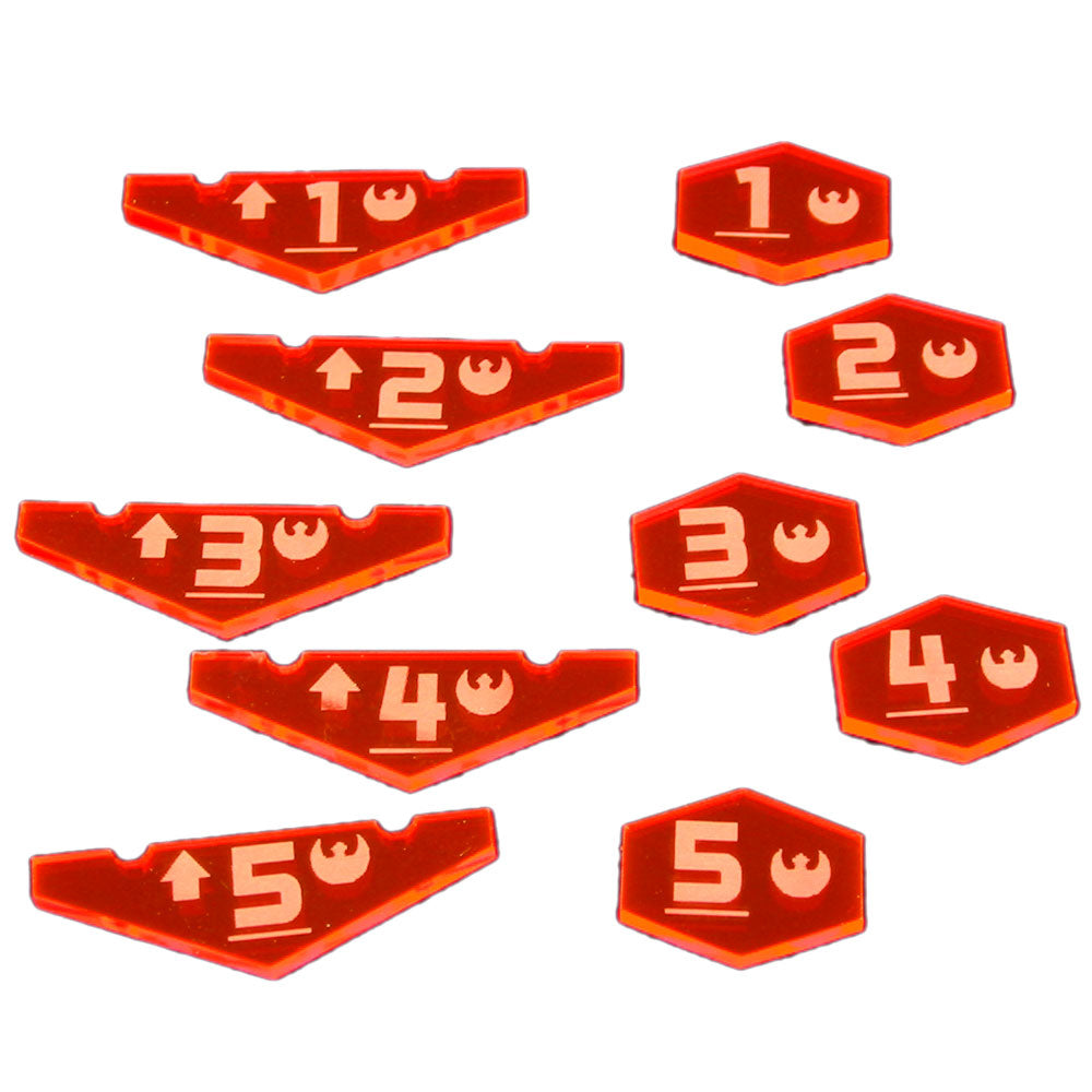 Space Fighter Rebel Place Holder Token Set 1-5 Fluorescent Pink 10
