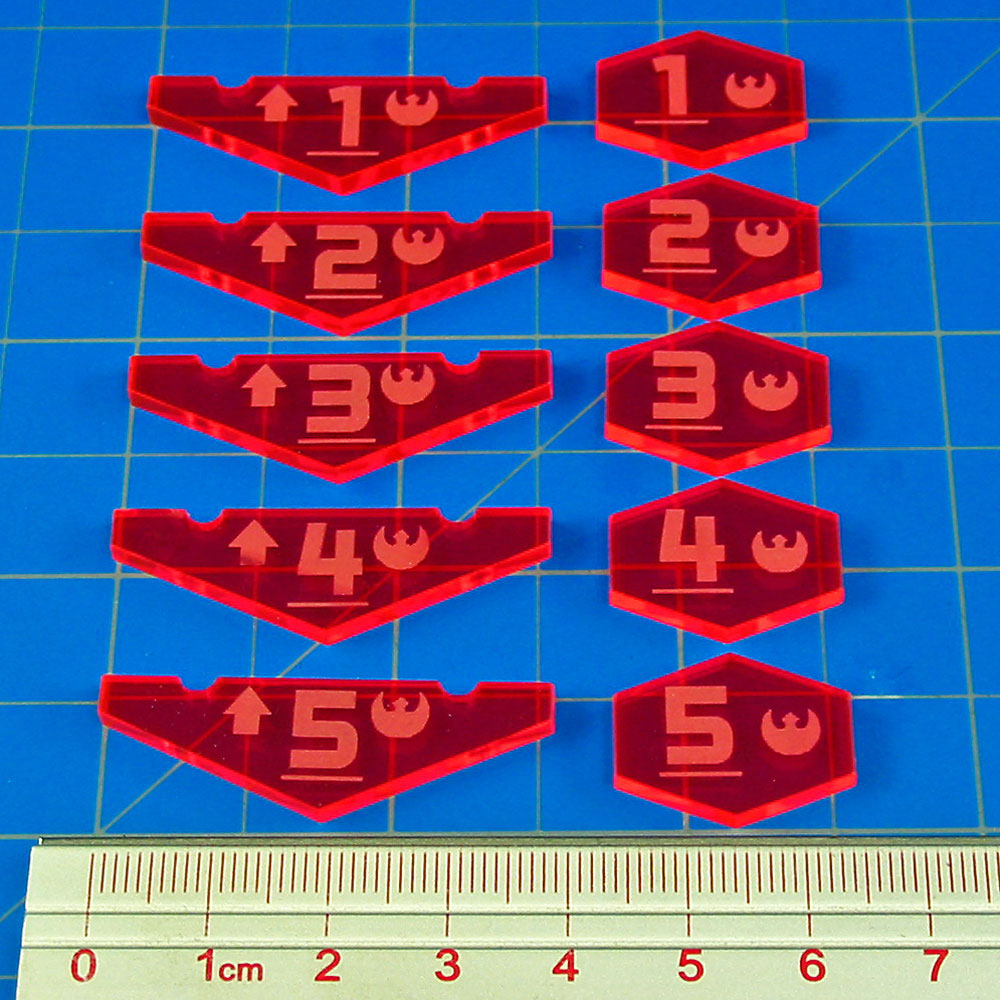 Space Fighter Rebel Place Holder Token Set 1-5 Fluorescent Pink 10