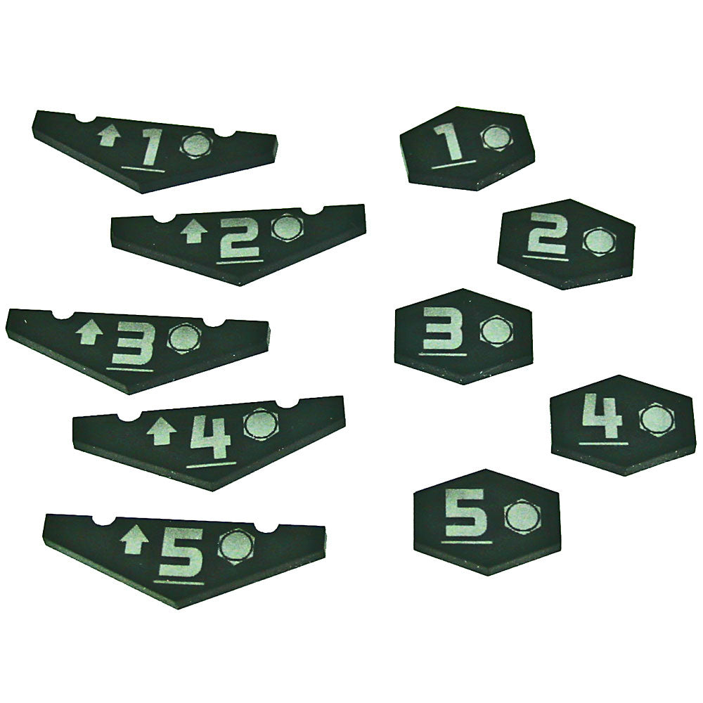 Space Fighter Order Place Holder Token Set 1-5 Translucent Grey 10