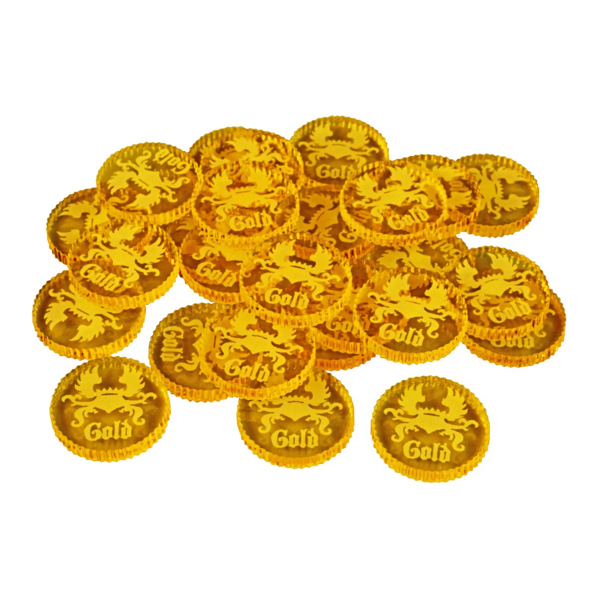 Thrones LCG Gold Coin Tokens Transparent Yellow 26