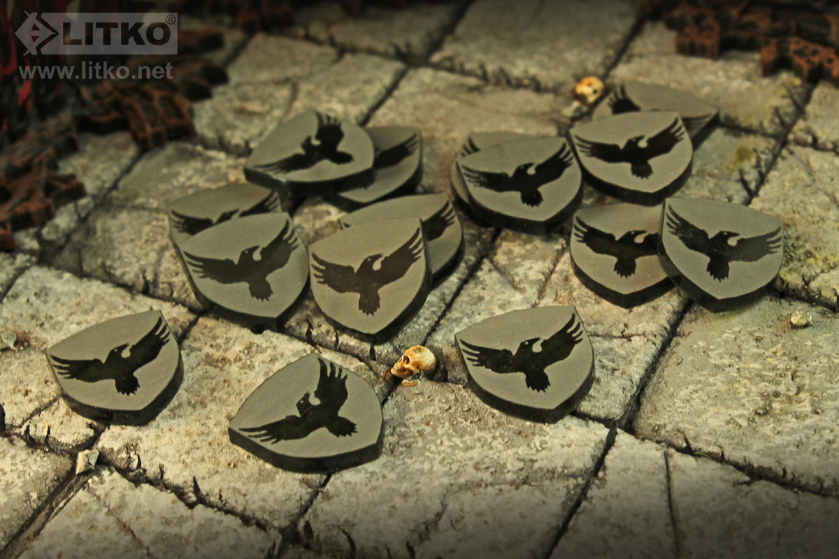 Thrones LCG House Crow Power Tokens Translucent Grey 15