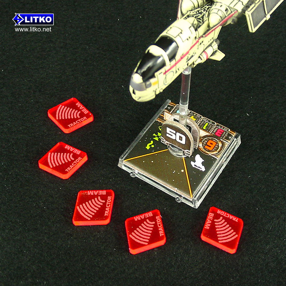 Space Fighter Tractor Beam Tokens Fluorescent Pink 10