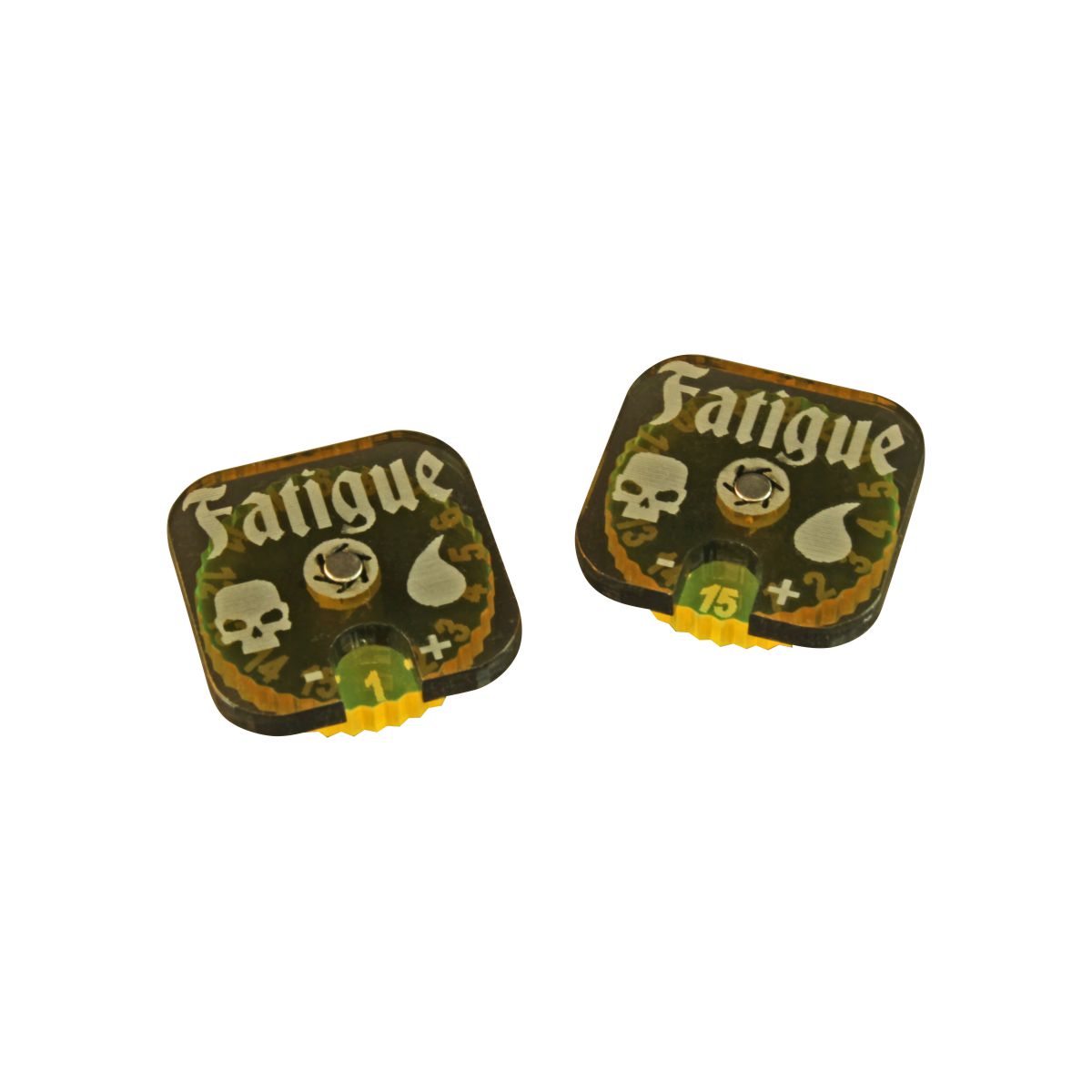 Dungeon Fatigue Dials Translucent Grey & Fluorescent Yellow 2