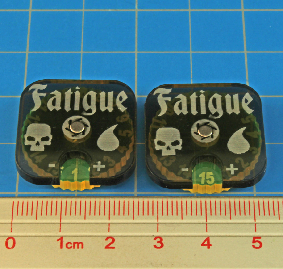 Dungeon Fatigue Dials Translucent Grey & Fluorescent Yellow 2