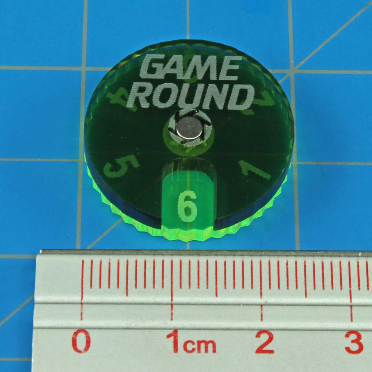 Game Round Dial ST Frontiers Fluorescent Green and Translucent Grey