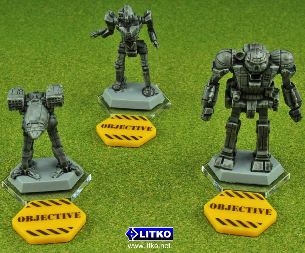 Hazard Stripe Objective Tokens Gold 5