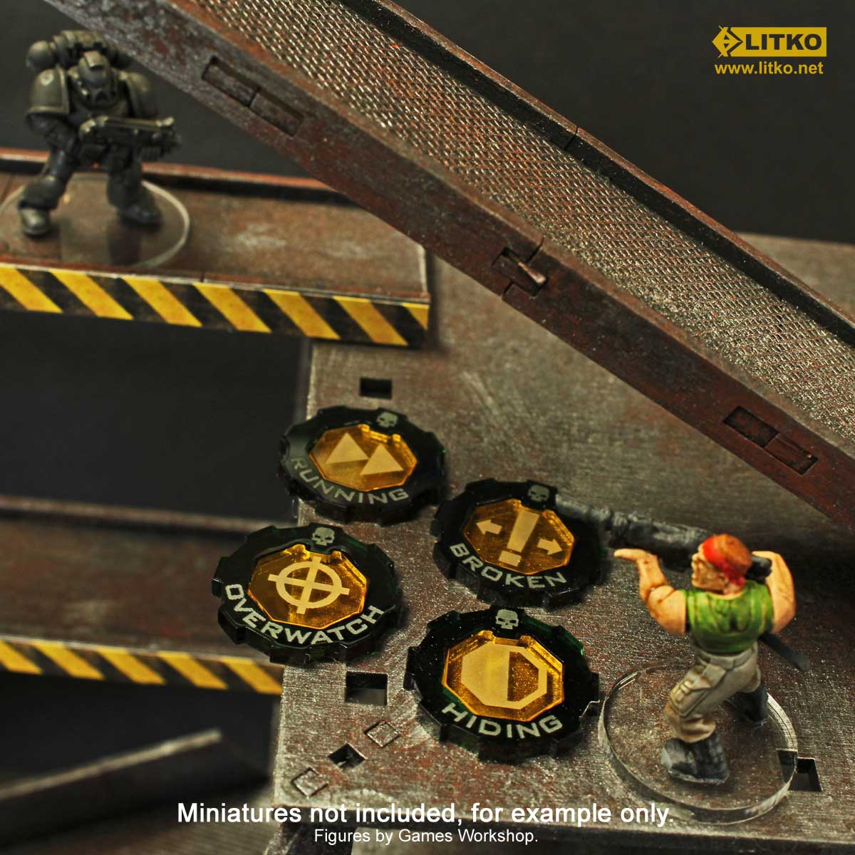 Armageddon Hiding Token Set Transparent Yellow & Translucent Green 5