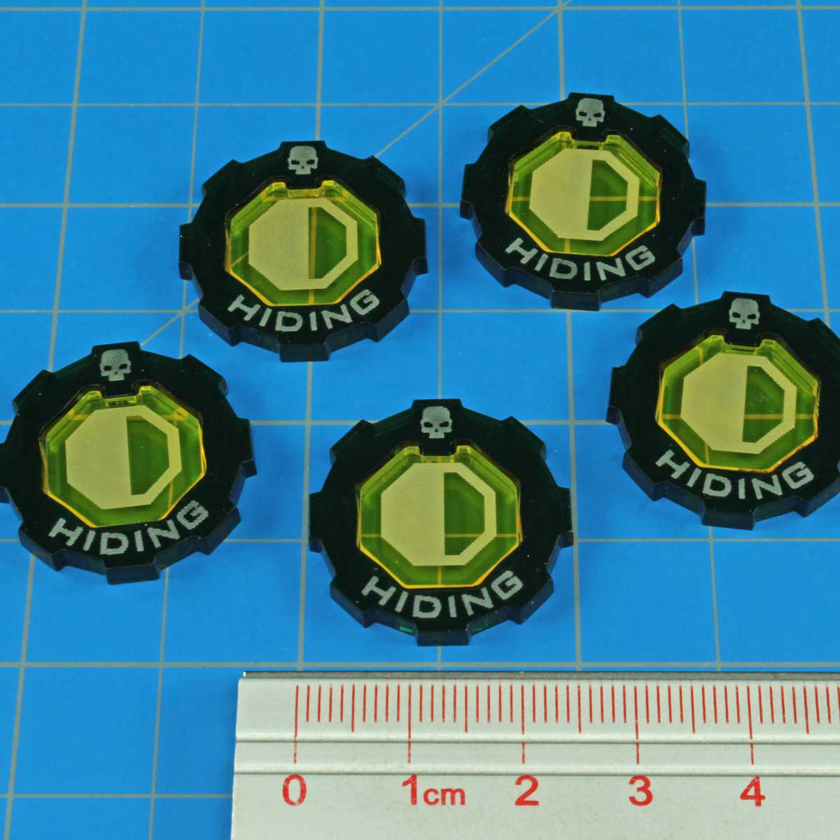 Armageddon Hiding Token Set Transparent Yellow & Translucent Green 5