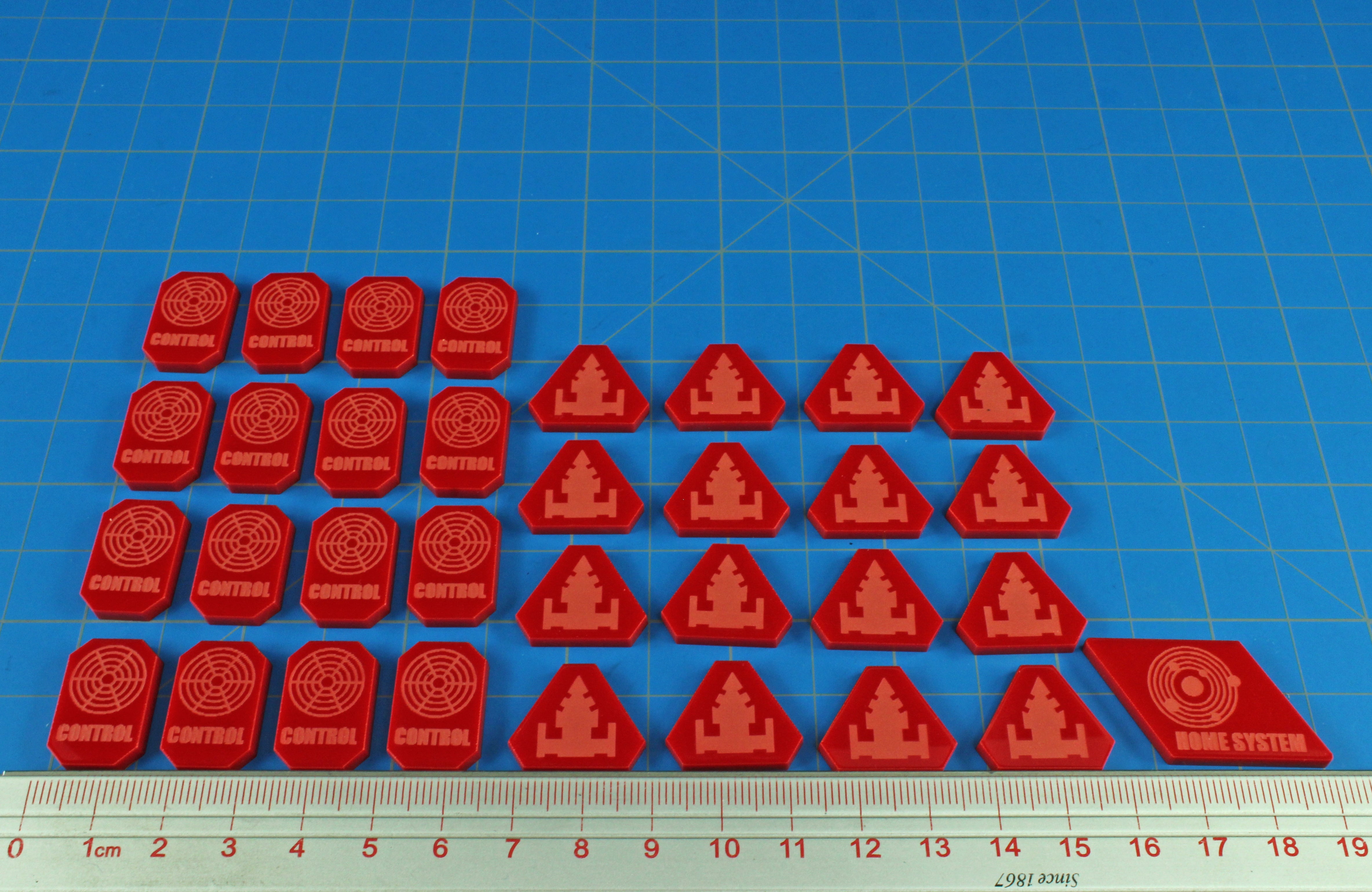 Command & Control Token Set TI4 Red 33