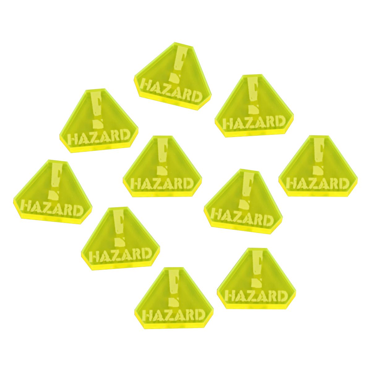 Gaslands Hazard Tokens Fluorescent Yellow 10