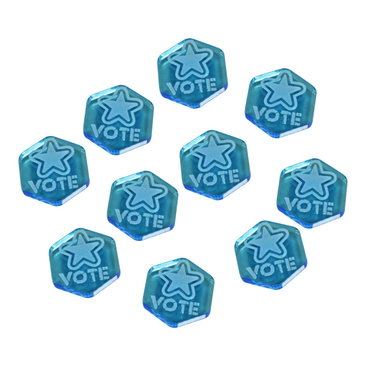 Gaslands Vote Tokens Fluorescent Blue 10