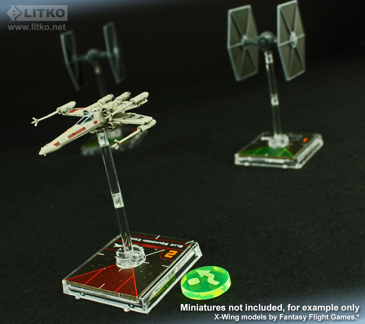 Space Fighter 2nd Ed Evade Tokens Fluorescent Green 10