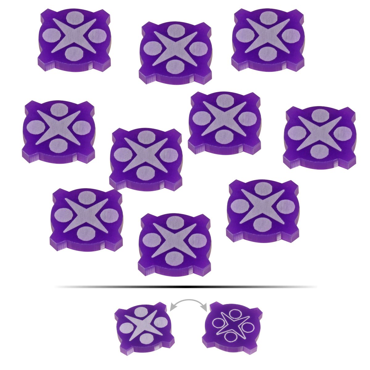 Space Fighter 2nd Ed Double-Sided Force Tokens Purple 10