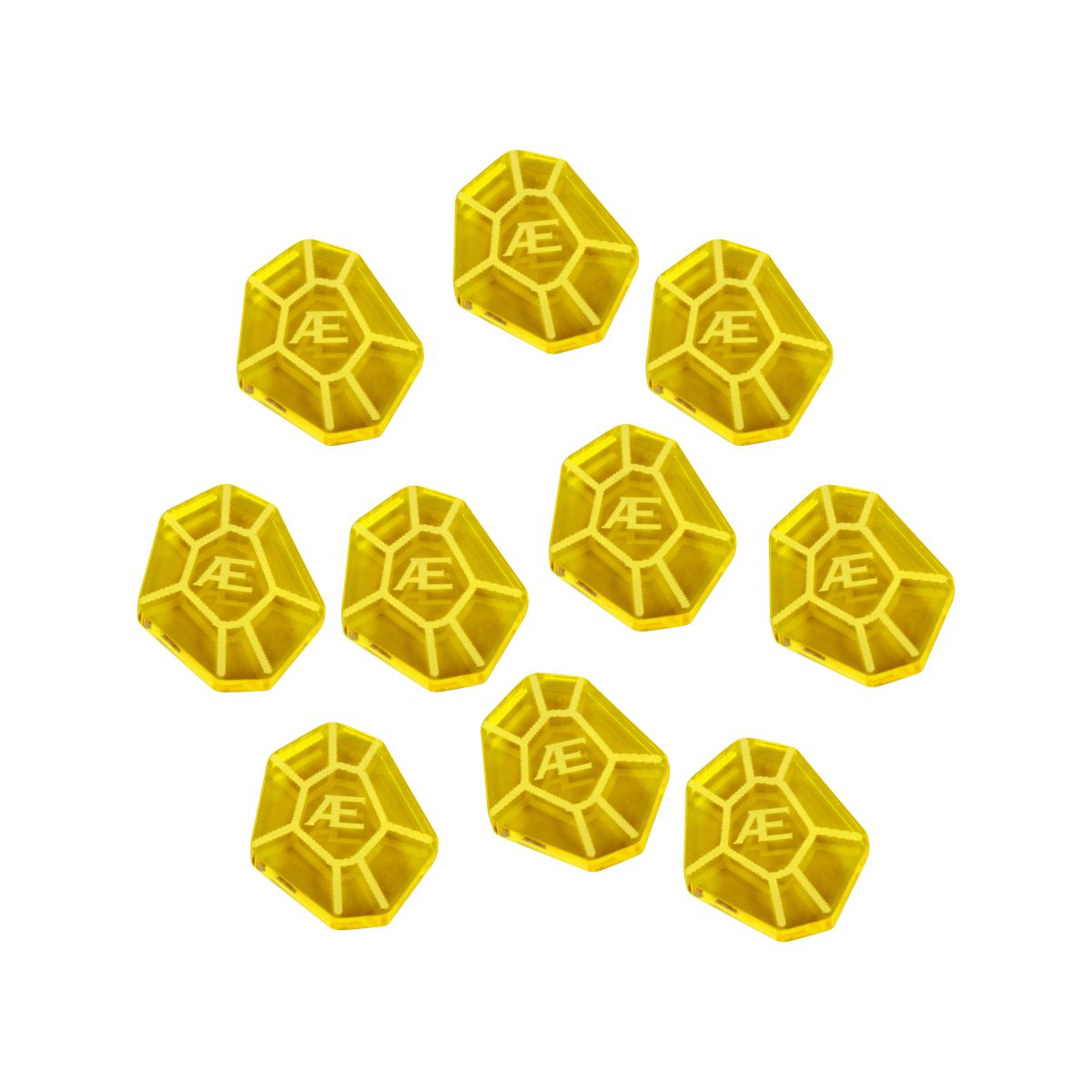 AEmber Tokens Forged Key Card Game Transparent Yellow 10