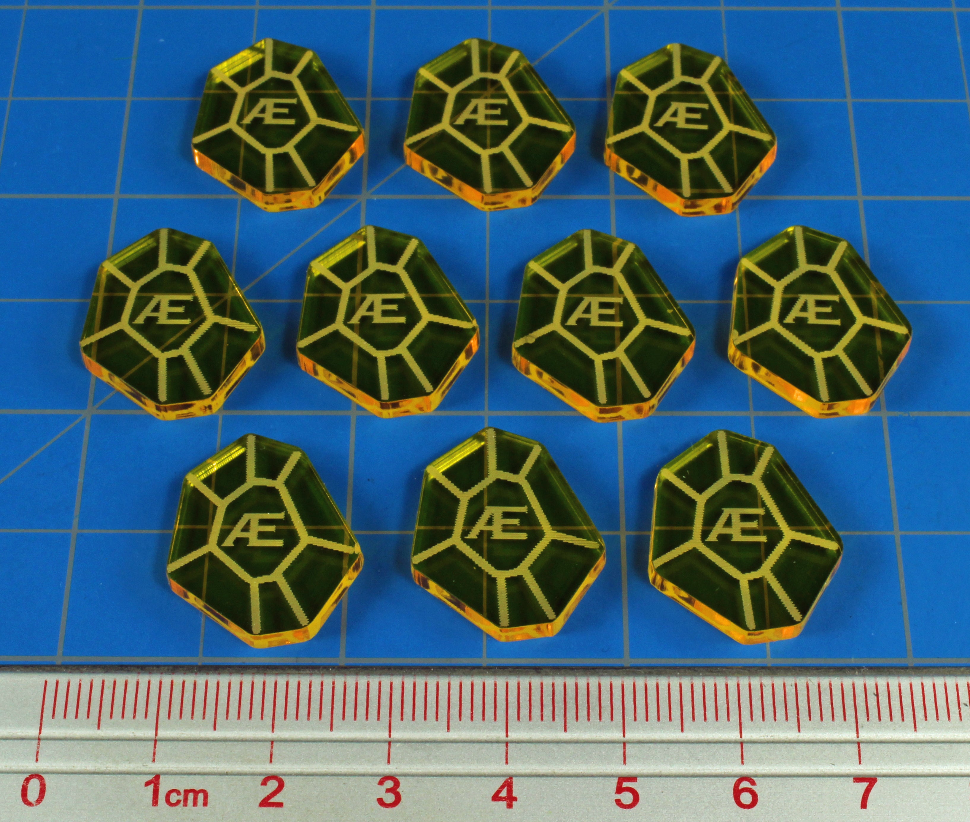 AEmber Tokens Forged Key Card Game Transparent Yellow 10