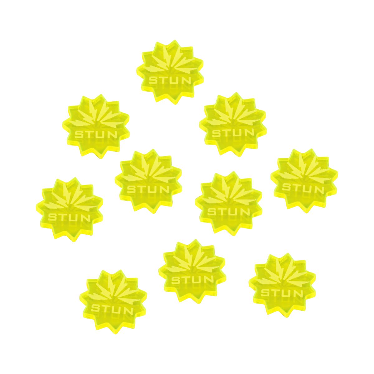 Stun Tokens Forged Key Card Game Fluorescent Yellow 10