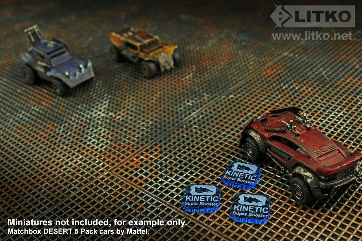 Gaslands Kinetic Super Booster Ammo Tokens Fluorescent Blue 10