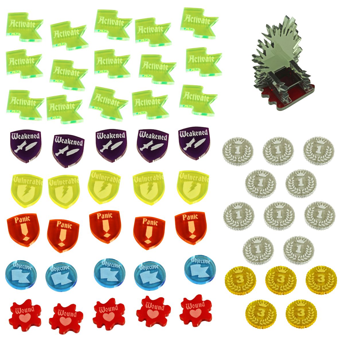 Token Upgrade Set Ice & Fire Tabletop Miniatures Game Multi-Color 56