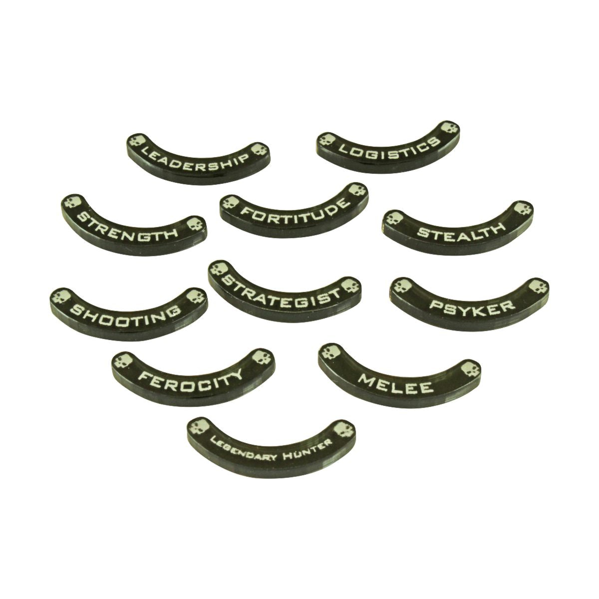 Base Hugger Token Set B 25mm Bases WHKT Translucent Grey 10