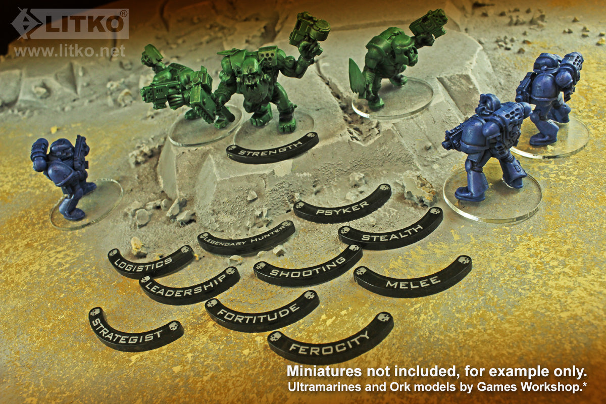 Base Hugger Token Set B 32mm Bases WHKT Translucent Grey 10