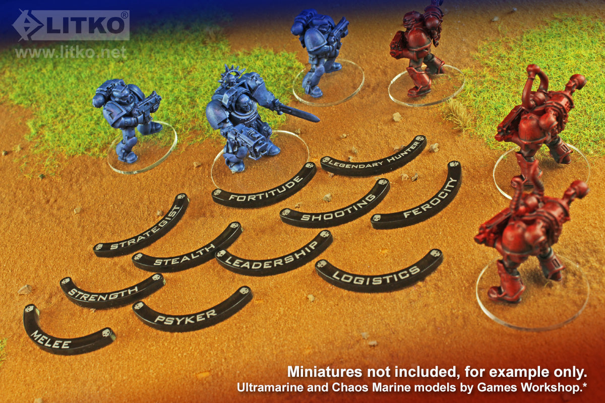 Base Hugger Token Set B 40mm Bases WHKT Translucent Grey 10