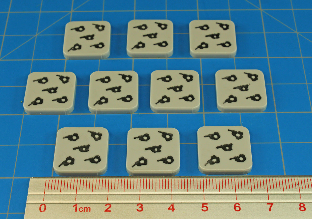 Axis Infantry Ground Target Tokens Compatible with BRS Grey 10