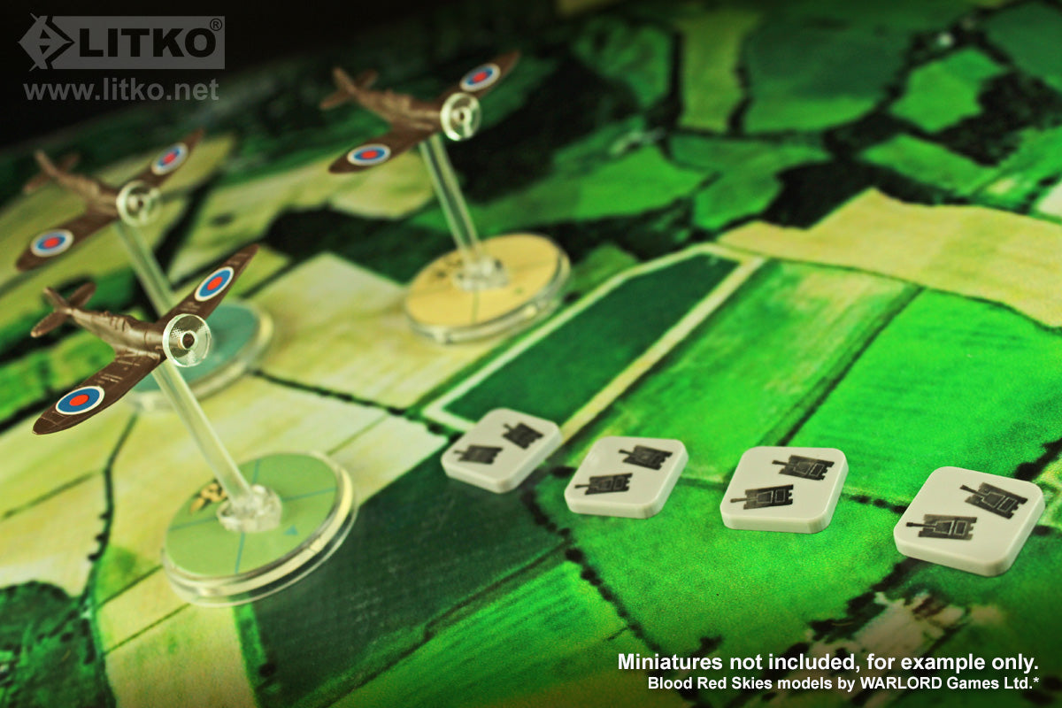 Axis Tank Ground Target Tokens Compatible with BRS Grey 10