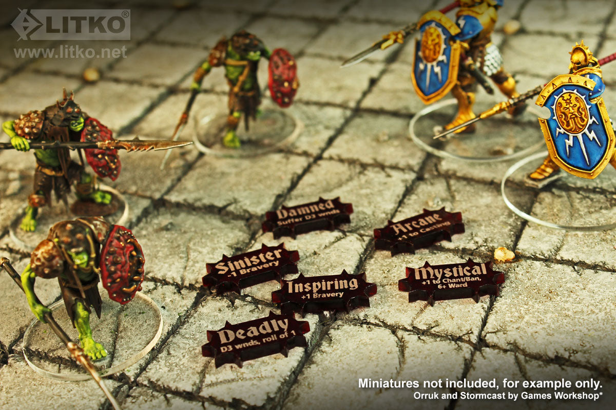 Mysterious Terrain Token Set AoS 3rd Ed Translucent Red 30