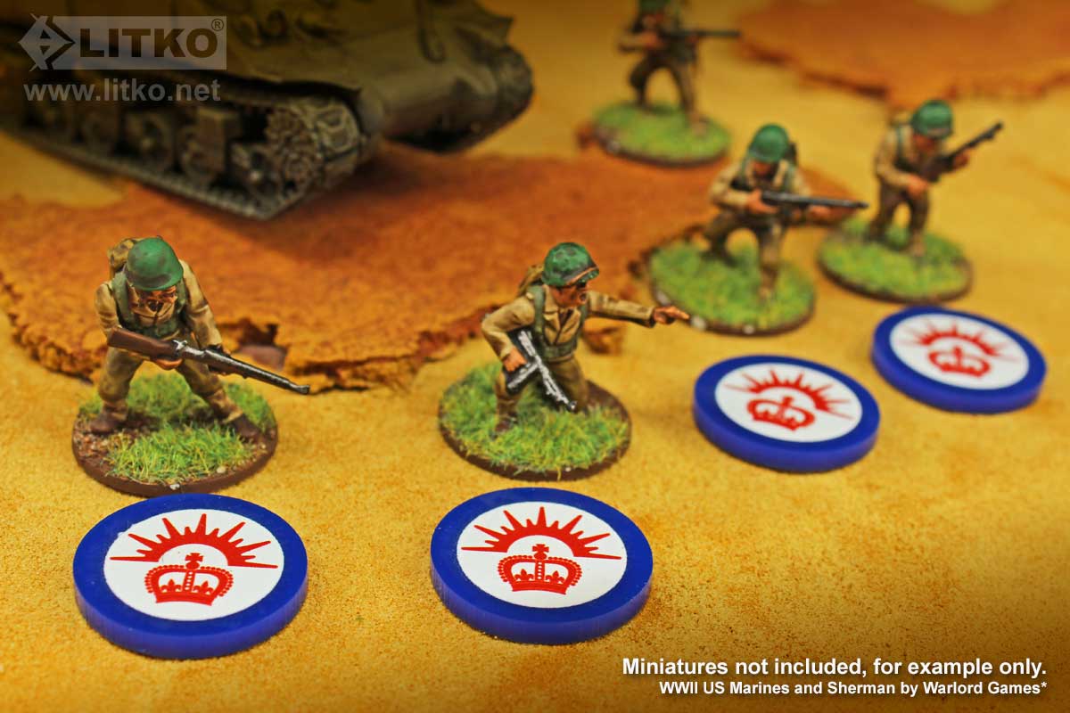 Premium Printed WWII Large Faction Tokens Australian Anzac 10