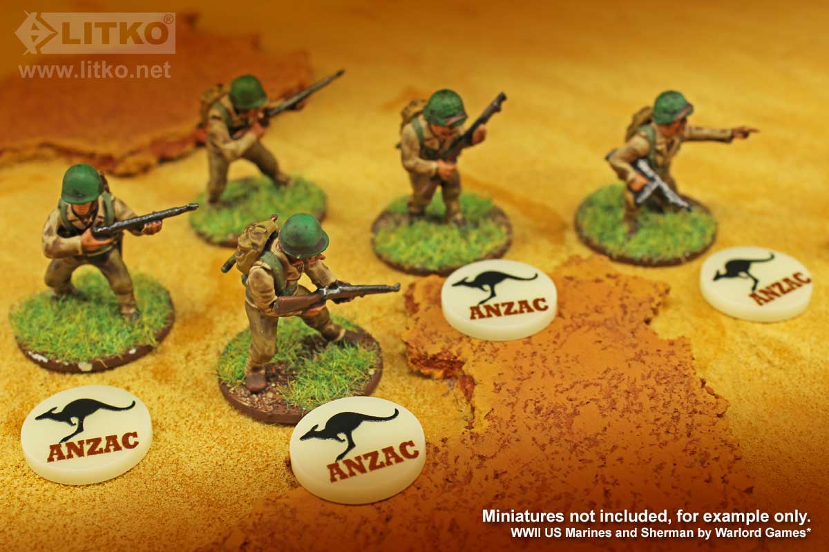 Premium Printed WWII N Africa Tokens Australian Anzac 10
