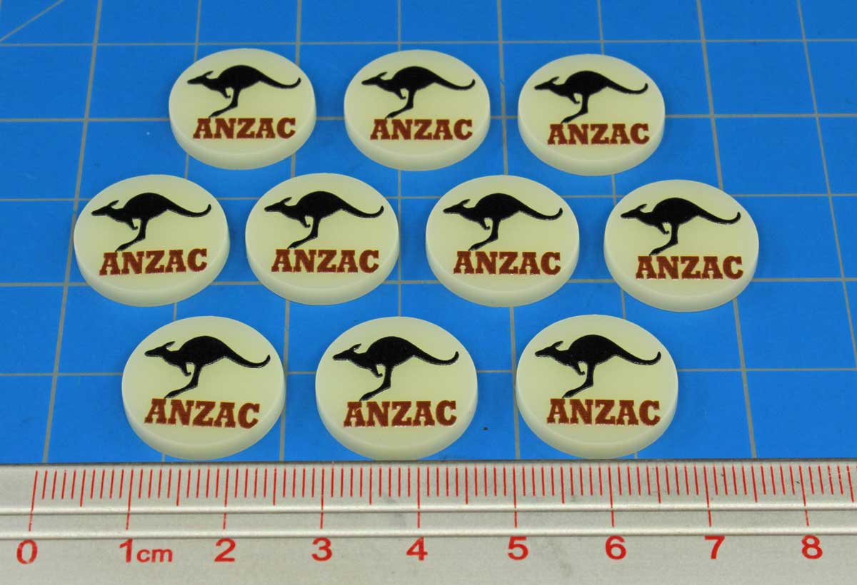 Premium Printed WWII N Africa Tokens Australian Anzac 10
