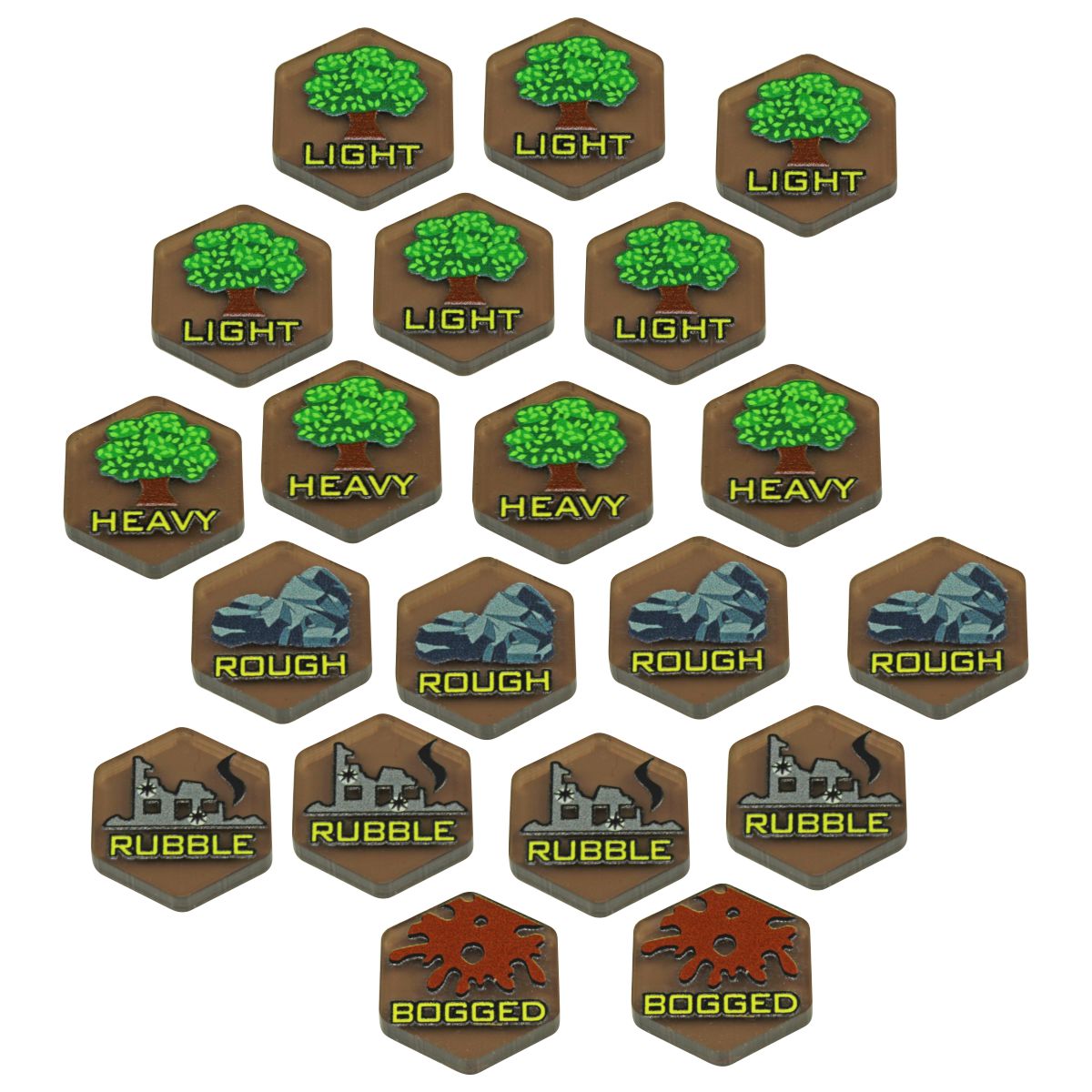 Premium Printed Mecha Battlefield Terrain Token Set 20