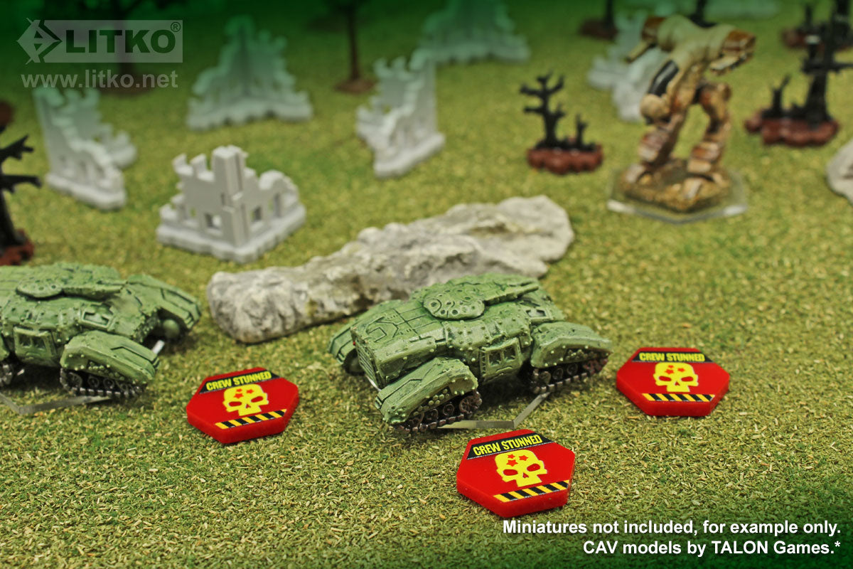 Premium Printed Mecha Crew Stunned Tokens 10