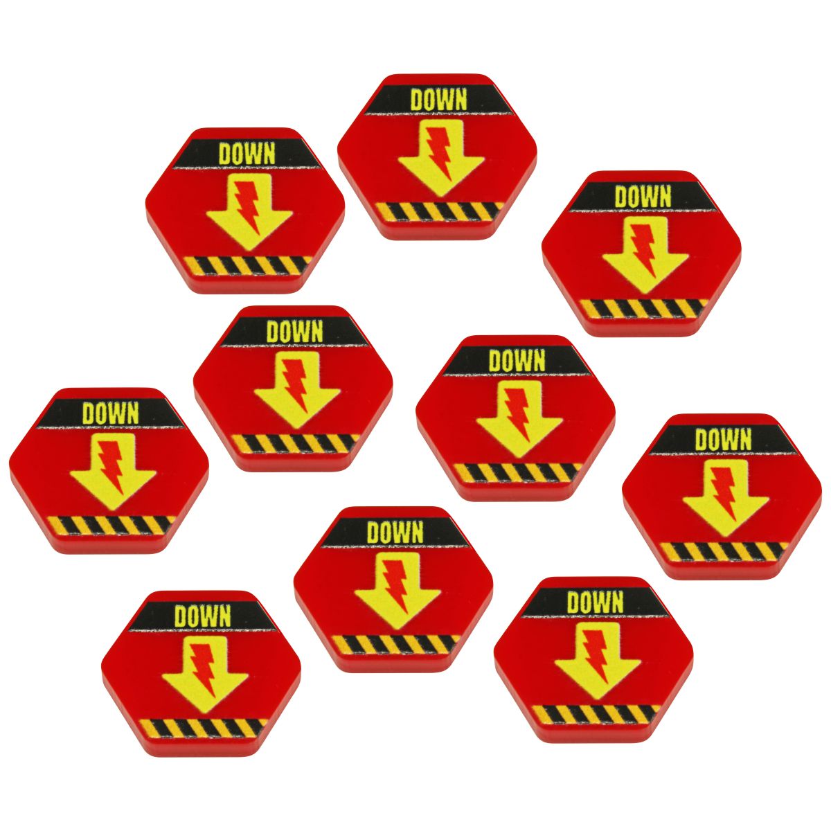 Premium Printed Mecha Knocked Down Tokens 10