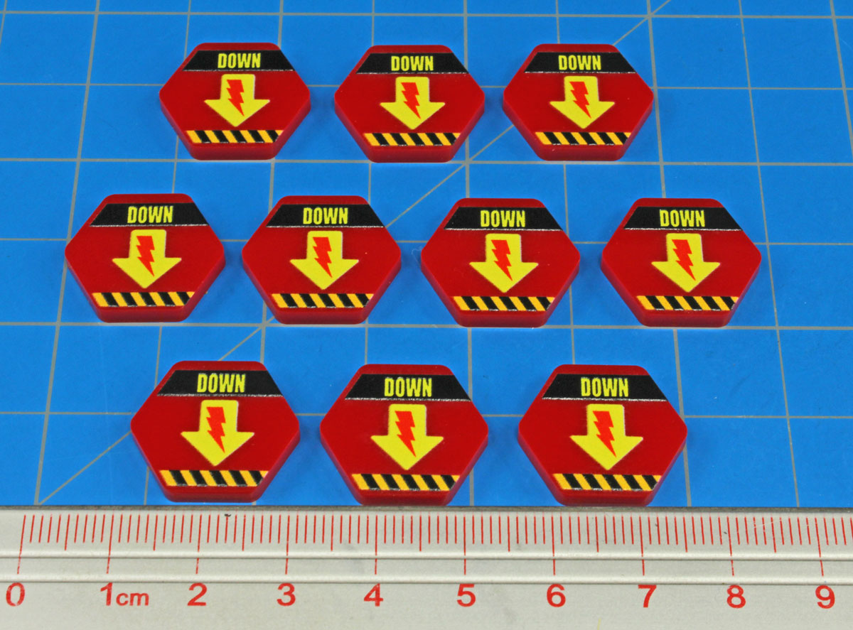Premium Printed Mecha Knocked Down Tokens 10