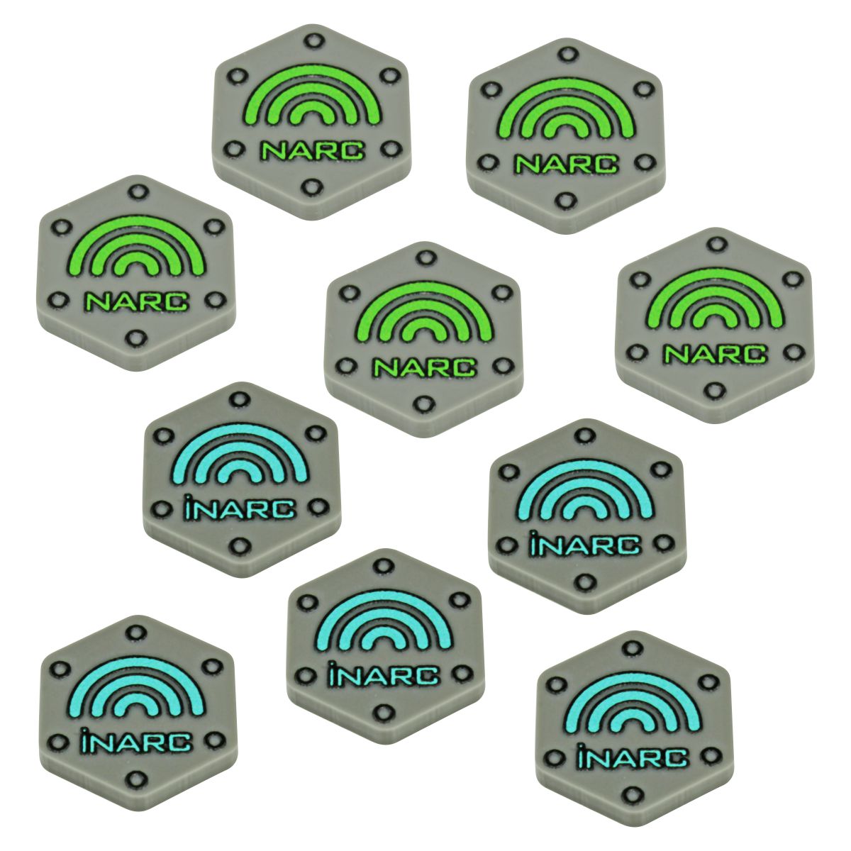 Premium Printed Mecha NARC/iNARC Missile Beacon Token Set 10