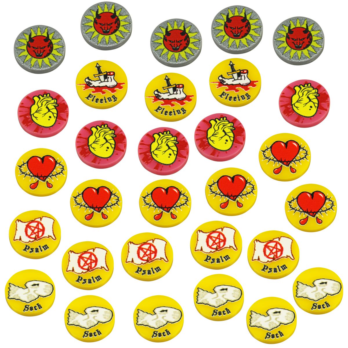 Premium Printed Dark Fantasy Token Set Mork Borg Forbidden Psalm 30