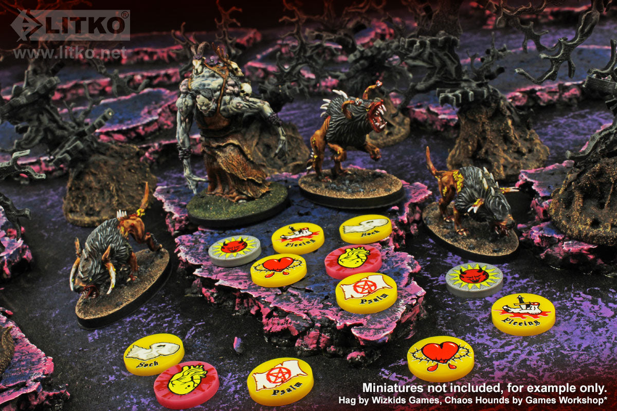 Premium Printed Dark Fantasy Token Set Mork Borg Forbidden Psalm 30