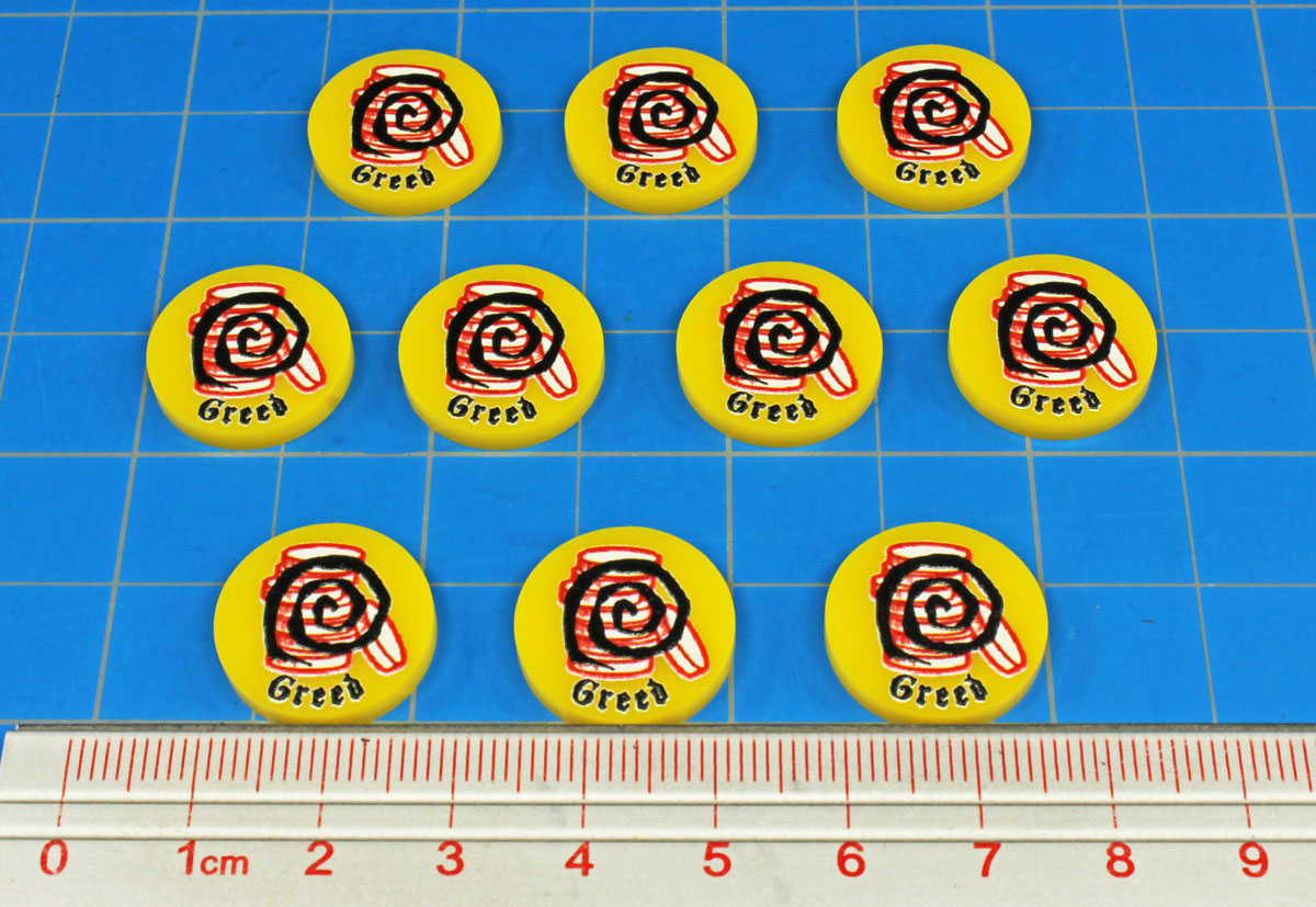 Premium Printed Greed Tokens Forbidden Psalm 10