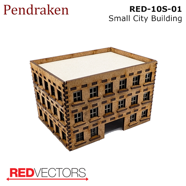 Red Vectors MDF 10mm Small city building
