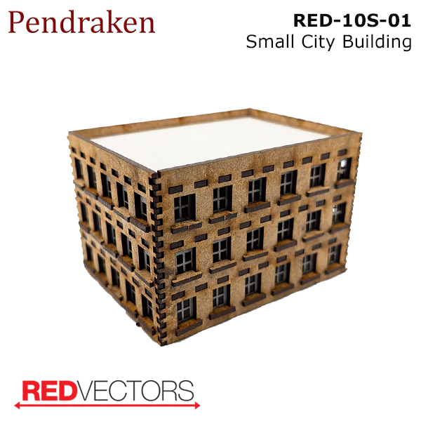 Red Vectors MDF 10mm Small city building