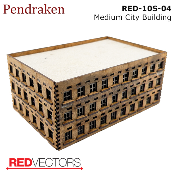 Red Vectors MDF 10mm Medium city building