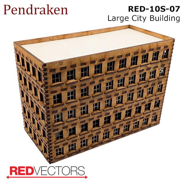Red Vectors MDF 10mm Large city building
