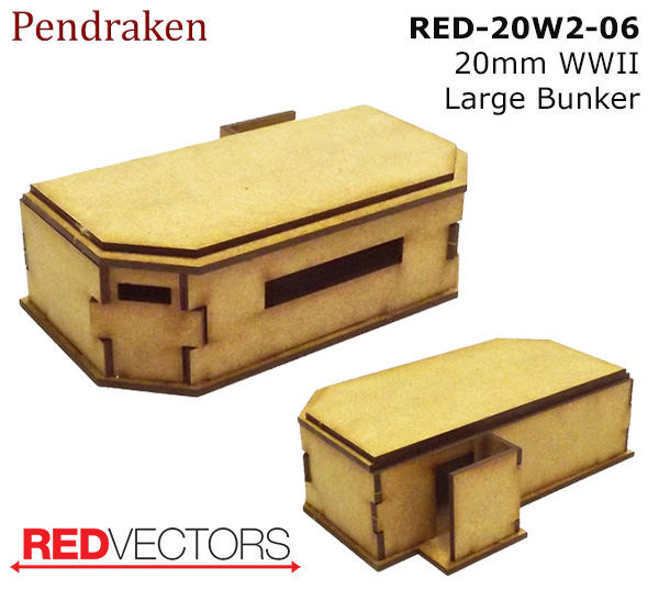 RED VECTORS MDF 20mm Large bunker