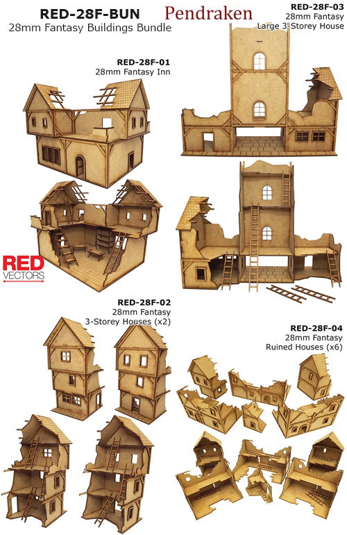 RED VECTORS MDF 28mm Fantasy Bundle