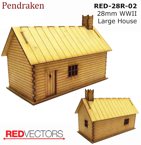 RED VECTORS MDF 28mm Large house