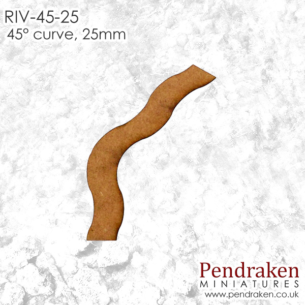 Pendraken Rivers, 45 curve, 25mm width