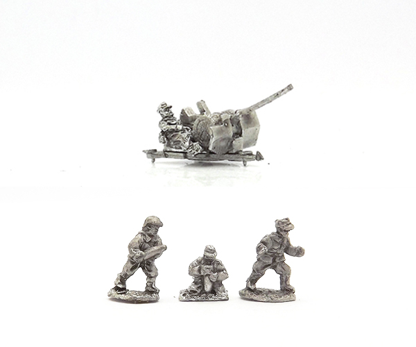 Pendraken 10mm WWII Romanian 2cm Flak 30/38 AA gun with crew (1)
